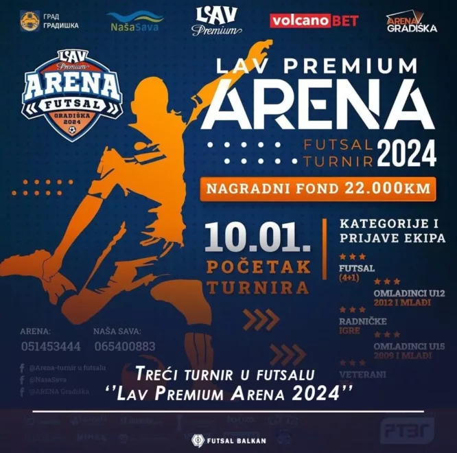 Futsal turnir ''Lav Premium Arena 2024'' mesto gde stasaju šampioni ...